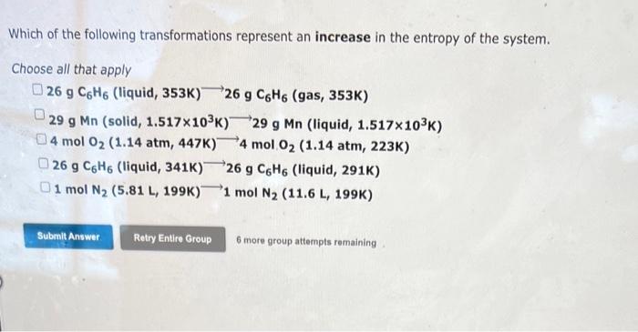 Solved Which of the following transformations represent an | Chegg.com