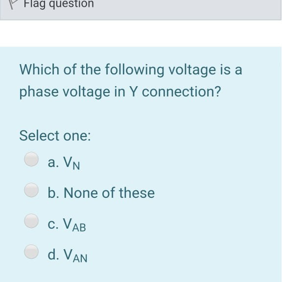 Solved In a balanced three phase system the sum of voltages | Chegg.com