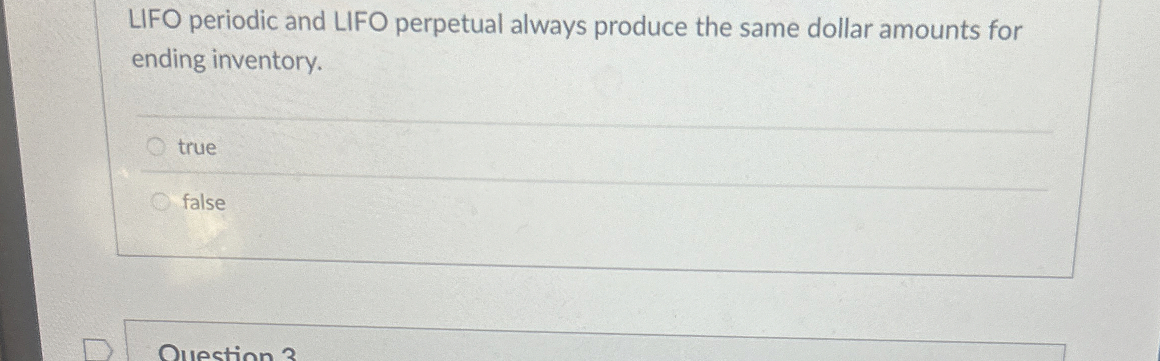 Solved LIFO periodic and LIFO perpetual always produce the | Chegg.com