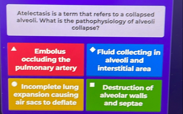 Solved Atelectasis is a term that refers to a collapsed | Chegg.com