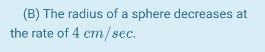 Solved Find the rate at which the surface area decreases | Chegg.com