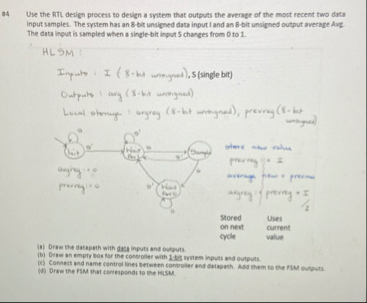 84Use the RTL design process to design a sydem that | Chegg.com