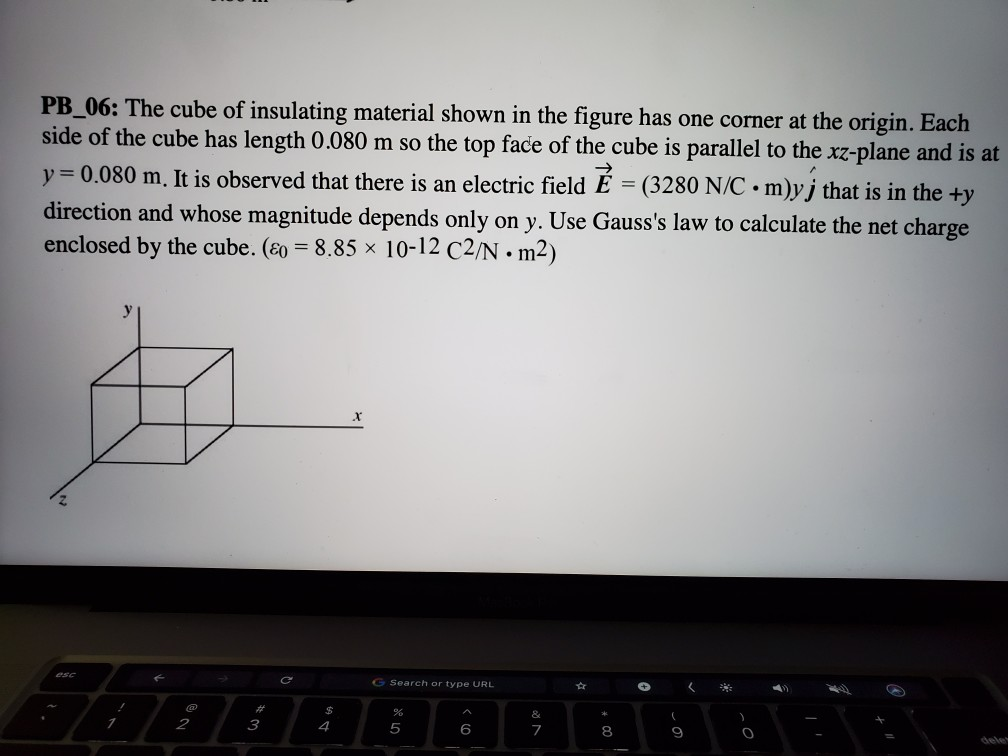 Solved PB_06: The cube of insulating material shown in the | Chegg.com