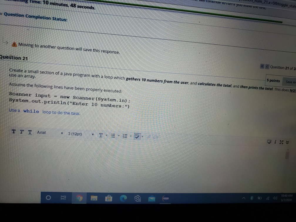 Solved haling Time: 10 minutes, 48 seconds. ILI will come | Chegg.com