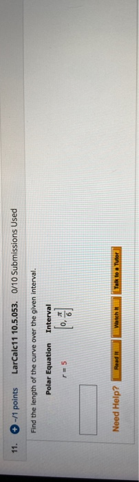 Solved 3. 1/2 points Previous Answers LarCalc11 10.4.037. | Chegg.com Solved 3. 1/2 points Previous Answers LarCalc11 10.4.037. | Chegg.com