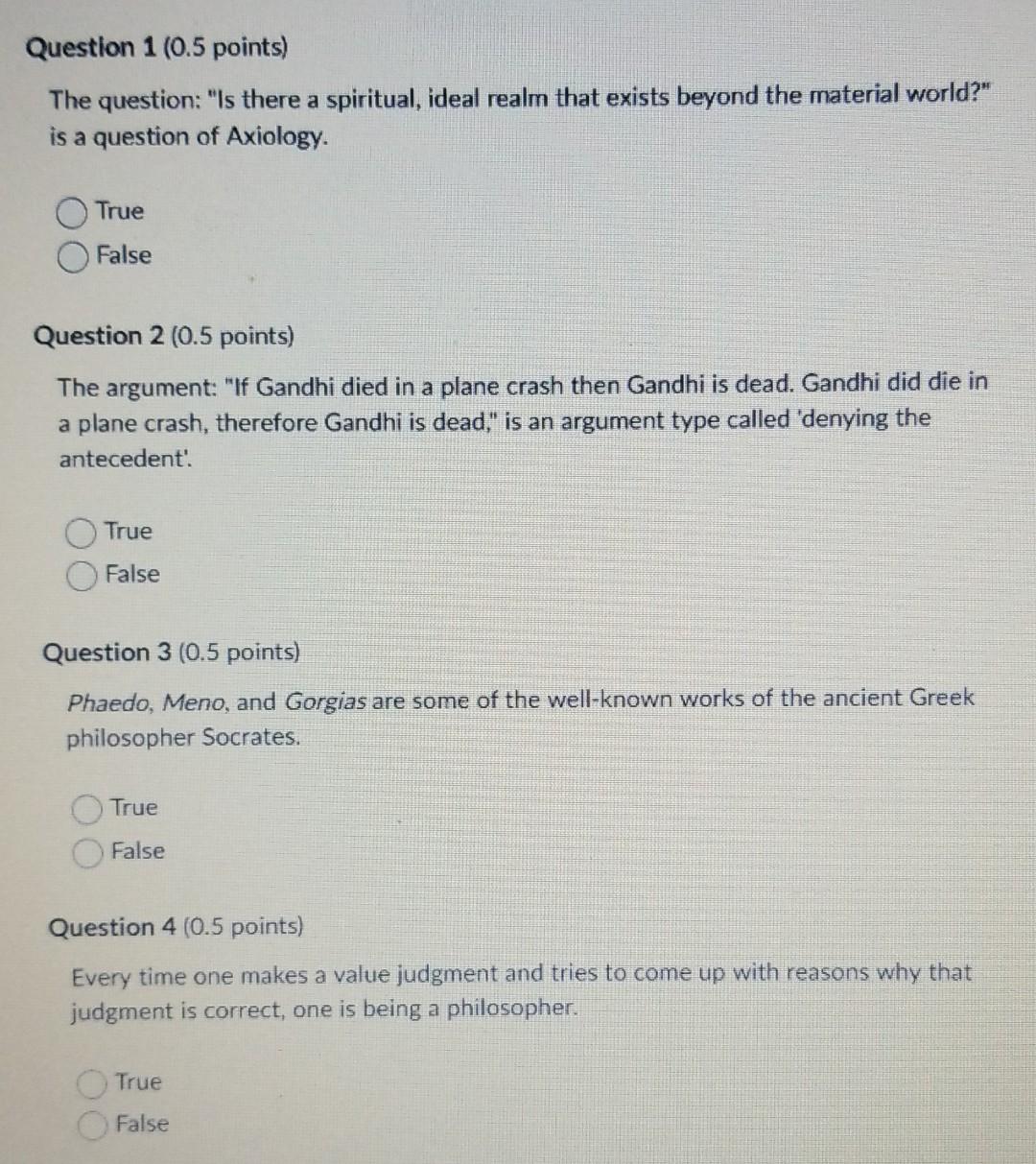 Question 1 (0.5 points) The question: "Is there a | Chegg.com