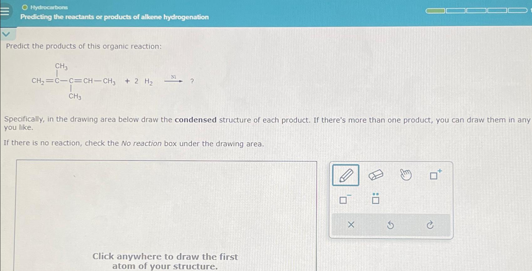 Solved HydrocarbonsPredicting the reactants or products of | Chegg.com