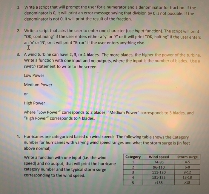Solved 1. Write a script that will prompt the user for a | Chegg.com