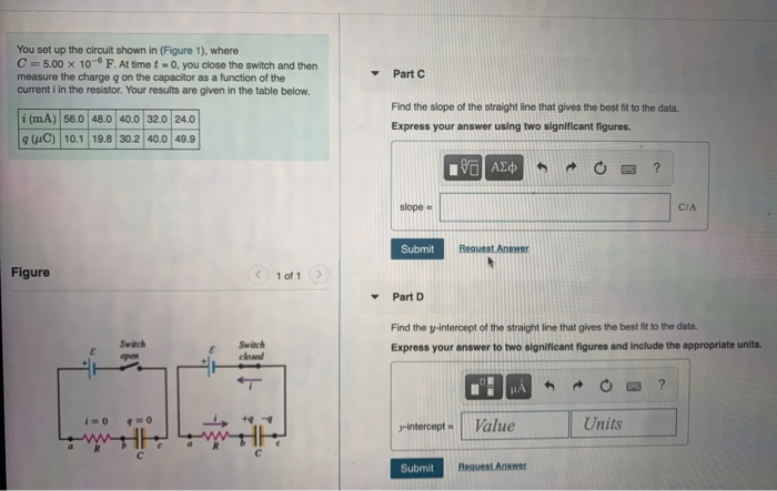 Solved You set up the circuit shown in (Figure 1), where C = | Chegg.com