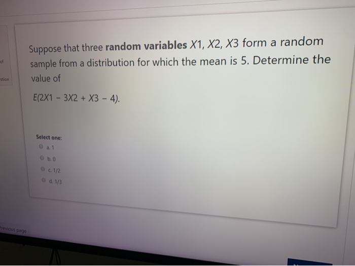 Solved ot 에 Suppose that three random variables X1, X2, X3 | Chegg.com