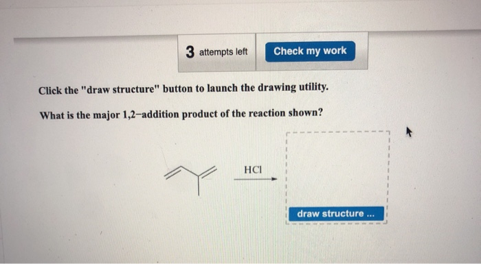 Solved 3 attempts left Check my work Click the "draw | Chegg.com