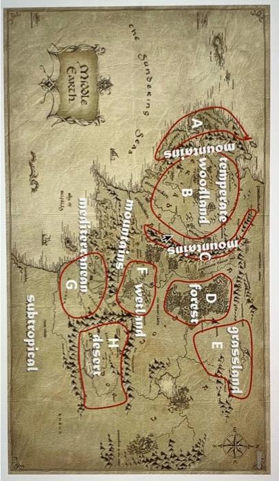 Solved Considering the rain shadow effect, Middle Earth | Chegg.com