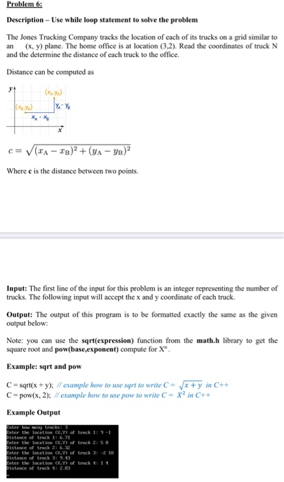 Solved Problem 6: Description - Use while loop statement to | Chegg.com