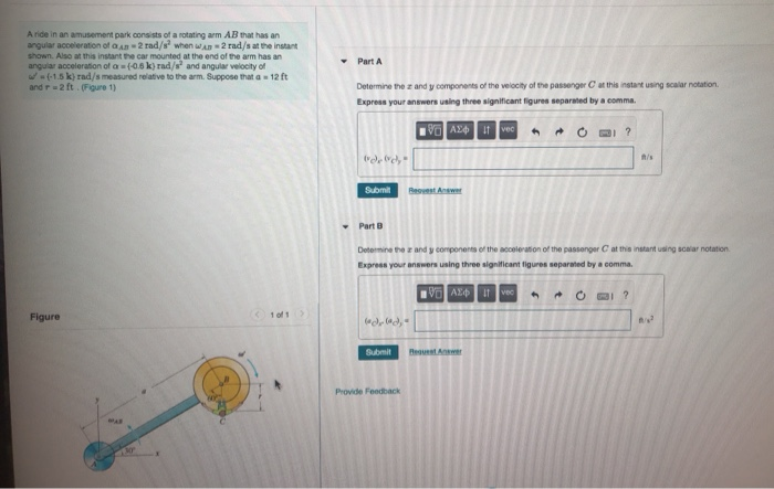 Solved A ride in an amusement park consists of a rotating | Chegg.com