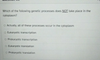 Solved Which of the following genetic processes does NOT | Chegg.com