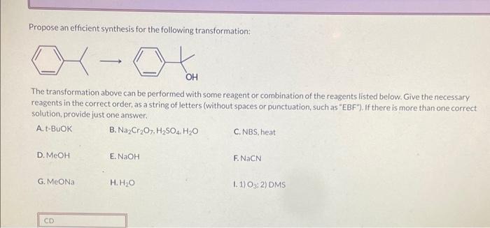Solved Propose an efficient synthesis for the following | Chegg.com