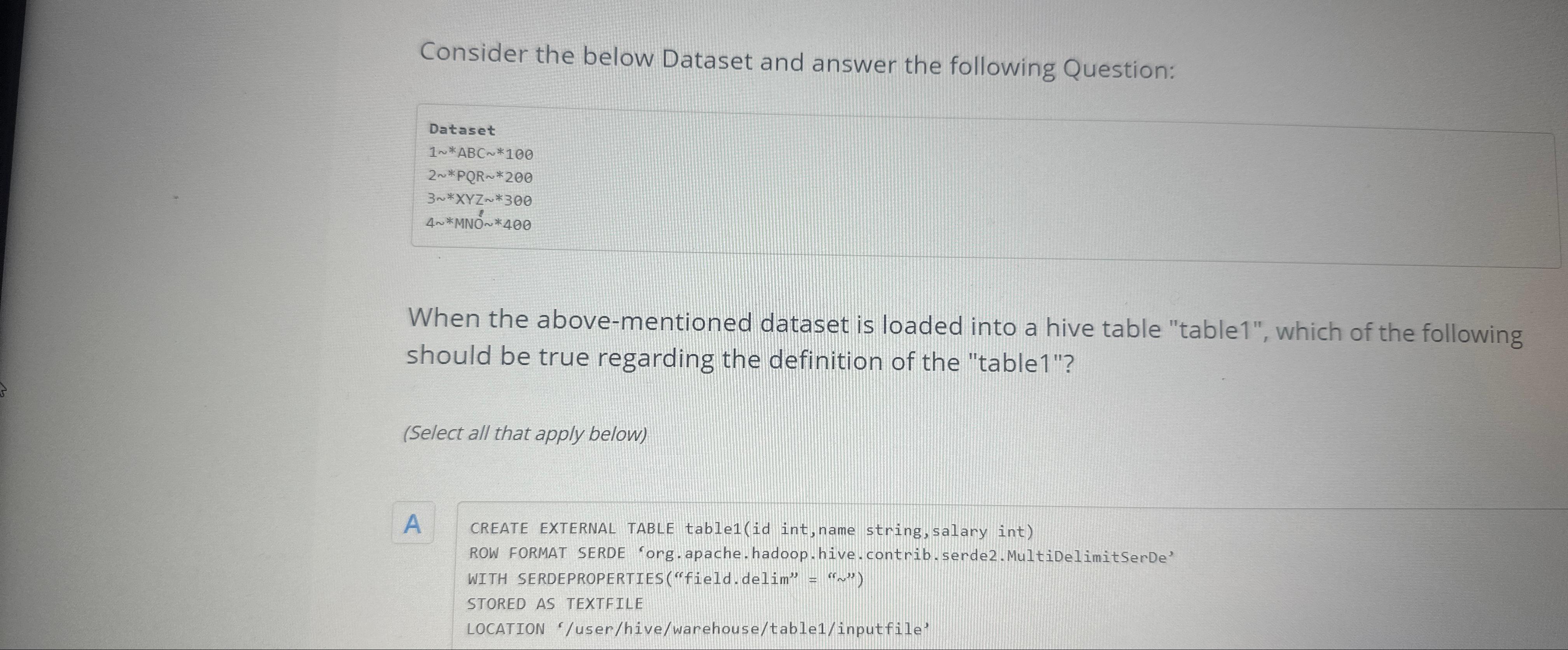 Solved Consider the below Dataset and answer the following | Chegg.com