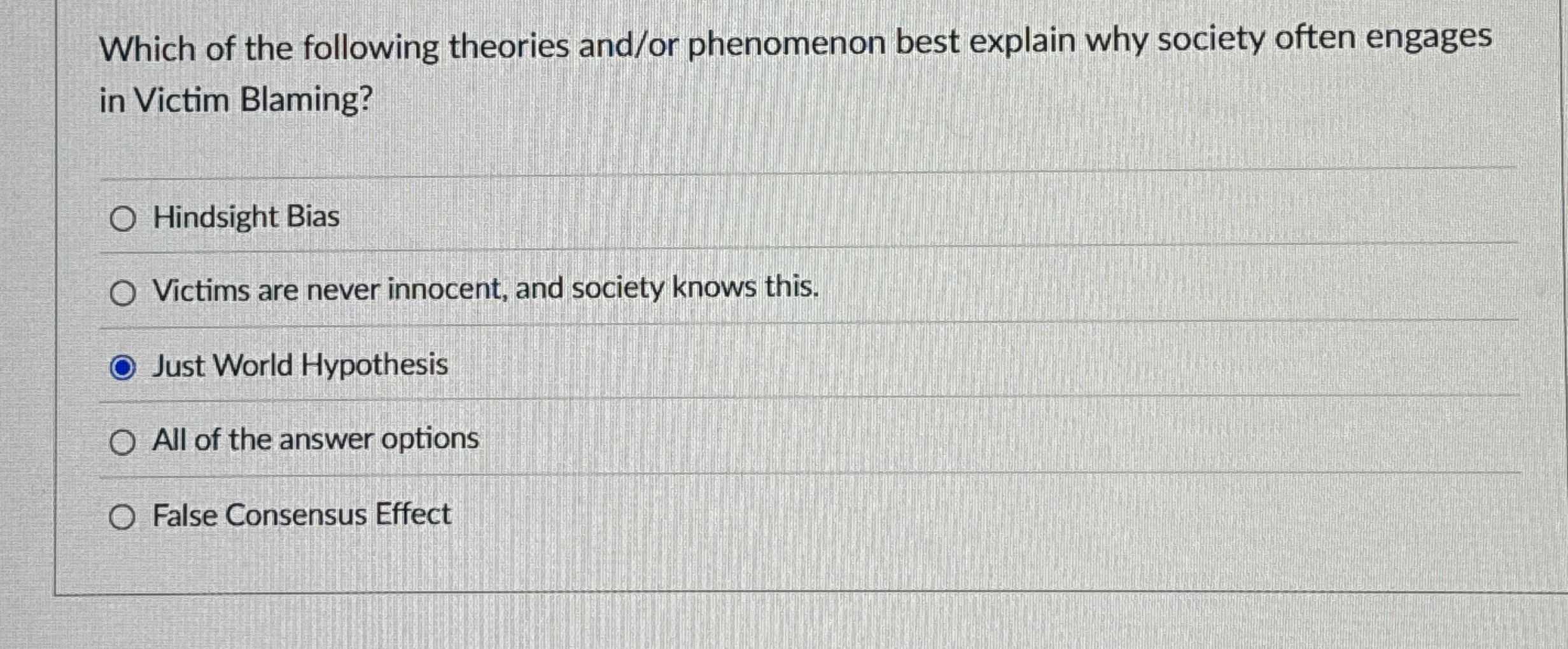 Solved Which of the following theories and/or phenomenon | Chegg.com