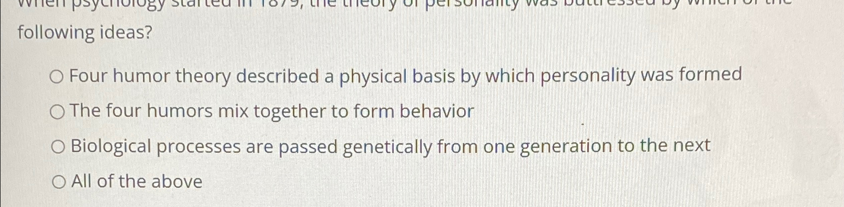 Solved following ideas?Four humor theory described a | Chegg.com