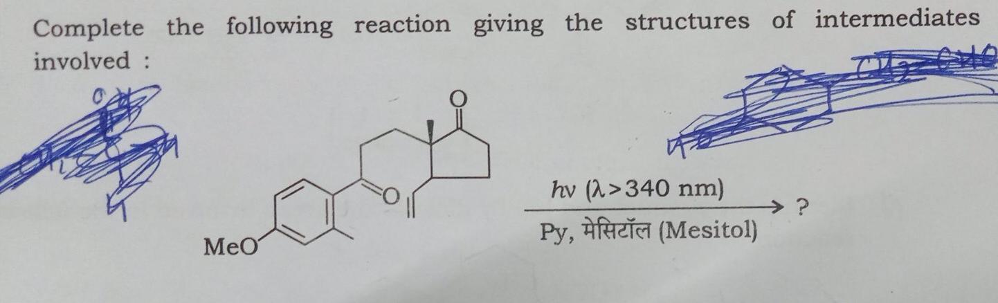 Solved Complete the following reaction giving the structures | Chegg.com