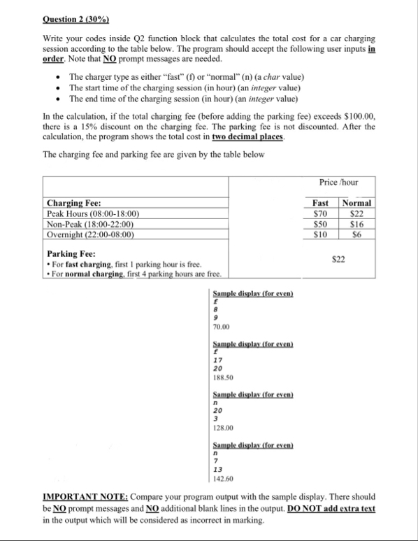 Solved Question 2(30%)Write your codes inside Q2 ﻿function | Chegg.com