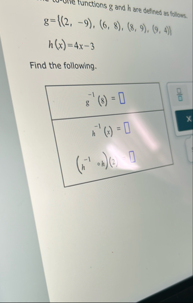 Solved functions g ﻿and h ﻿are defined as | Chegg.com