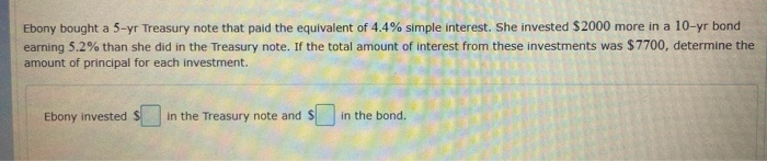 Solved Ebony bought a 5-yr Treasury note that paid the | Chegg.com