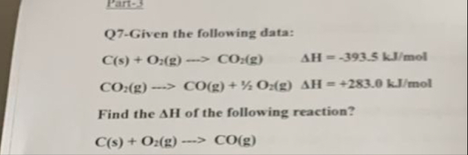 Solved Q7-Given the following | Chegg.com