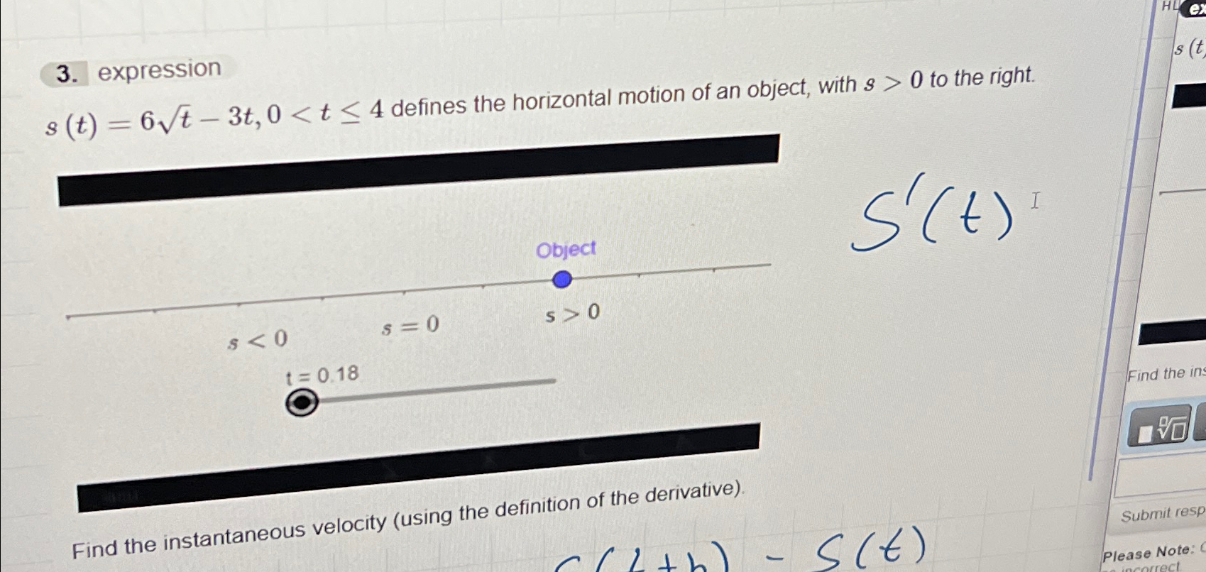 Solved expressions>0S'(t)I12s(t)=6t2-3t,0 ﻿defines the | Chegg.com