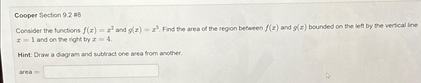 Solved Cooper Section 9.2 ﻿#8Consider the functions f(x)=x2 | Chegg.com