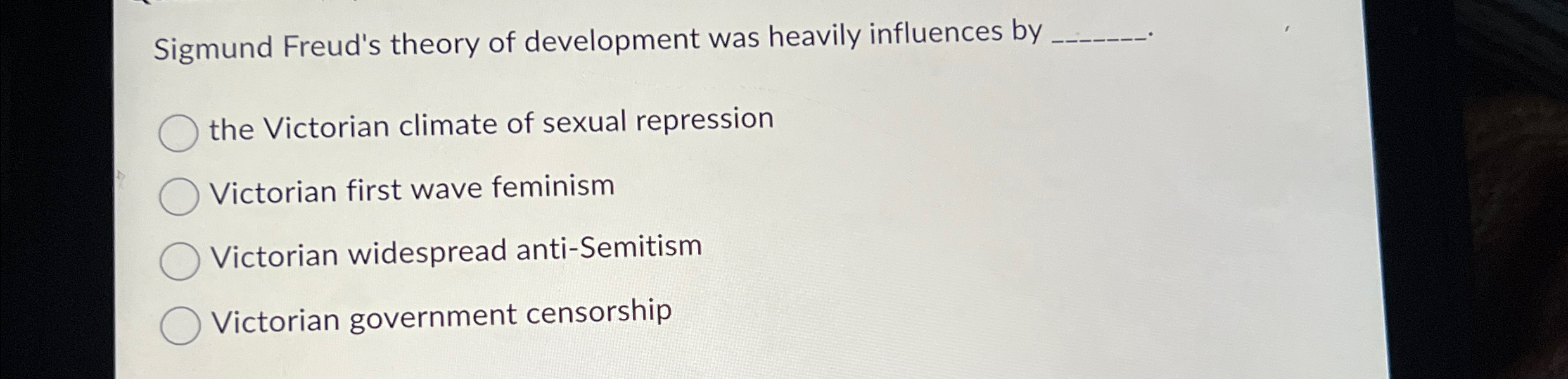 Solved Sigmund Freud's theory of development was heavily | Chegg.com