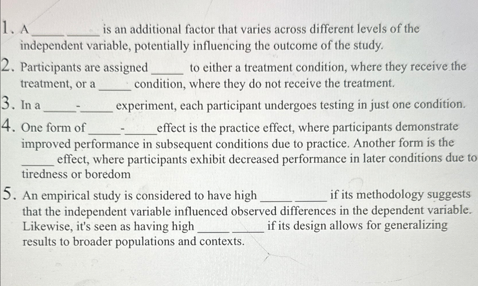 Solved A is an additional factor that varies across | Chegg.com