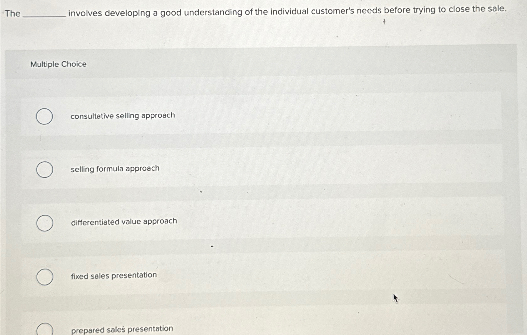 Solved The involves developing a good understanding of the | Chegg.com
