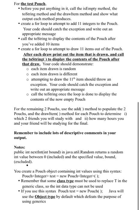 Solved The contents of the Pouch MUST be stored in a generic | Chegg.com