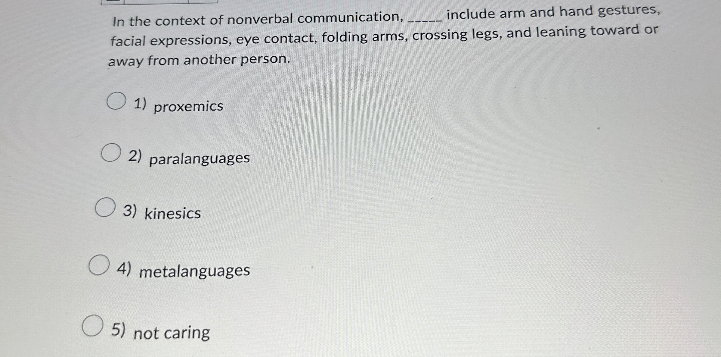 Solved In the context of nonverbal communication, q, | Chegg.com