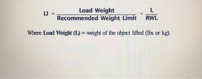 Solved 1) Calculate the RWL and LI at the destination of the | Chegg.com