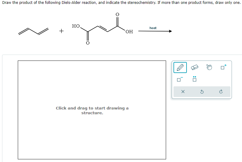 [Solved]: Draw the product of the following Diels-Alder reac