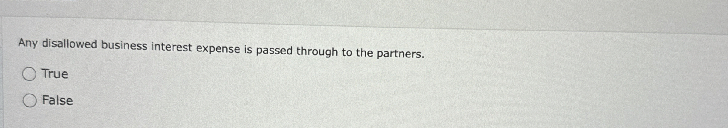 Solved Any disallowed business interest expense is passed | Chegg.com
