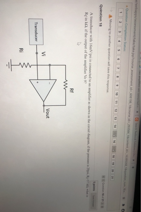 Solved Two amplifiers are connected in. | Chegg.com