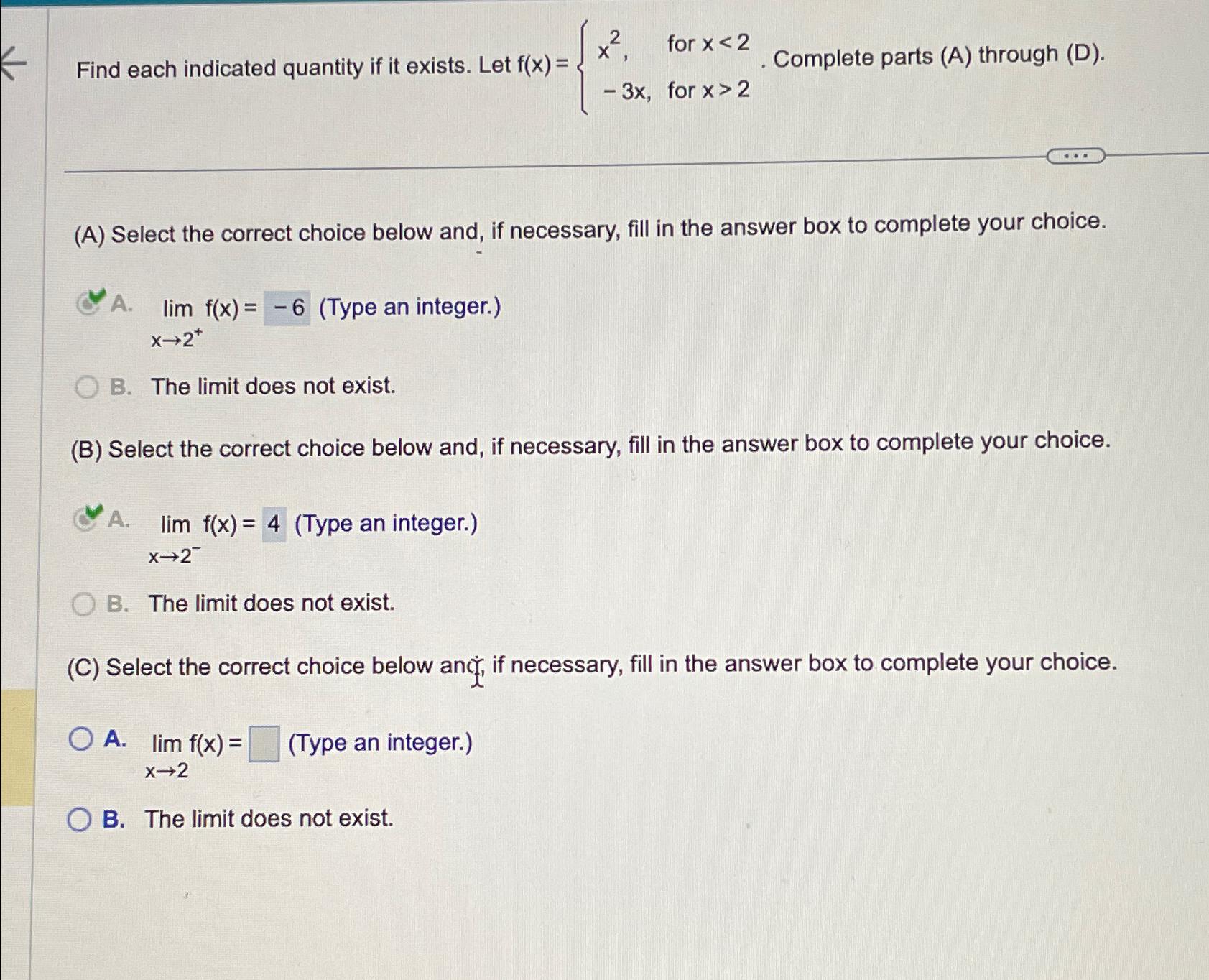 Solved Find each indicated quantity if it exists. Let | Chegg.com