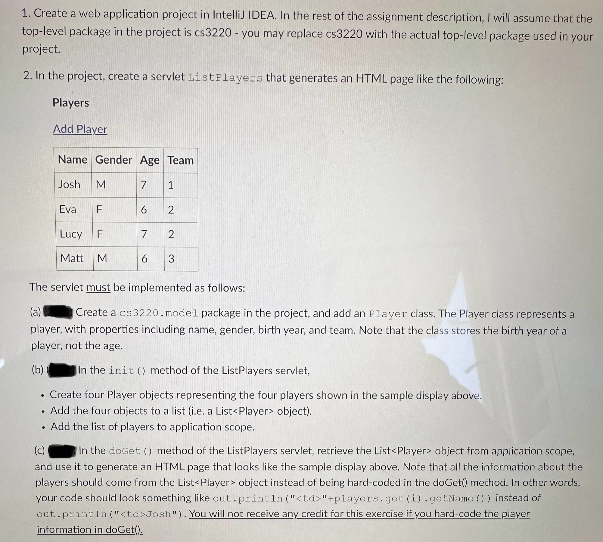 Solved Create a web application project in IntelliJ IDEA. In | Chegg.com