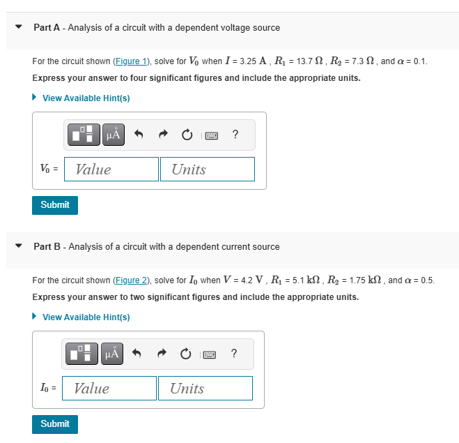 Solved Part A - ﻿Analysis of ﻿a circuit with a dependent | Chegg.com