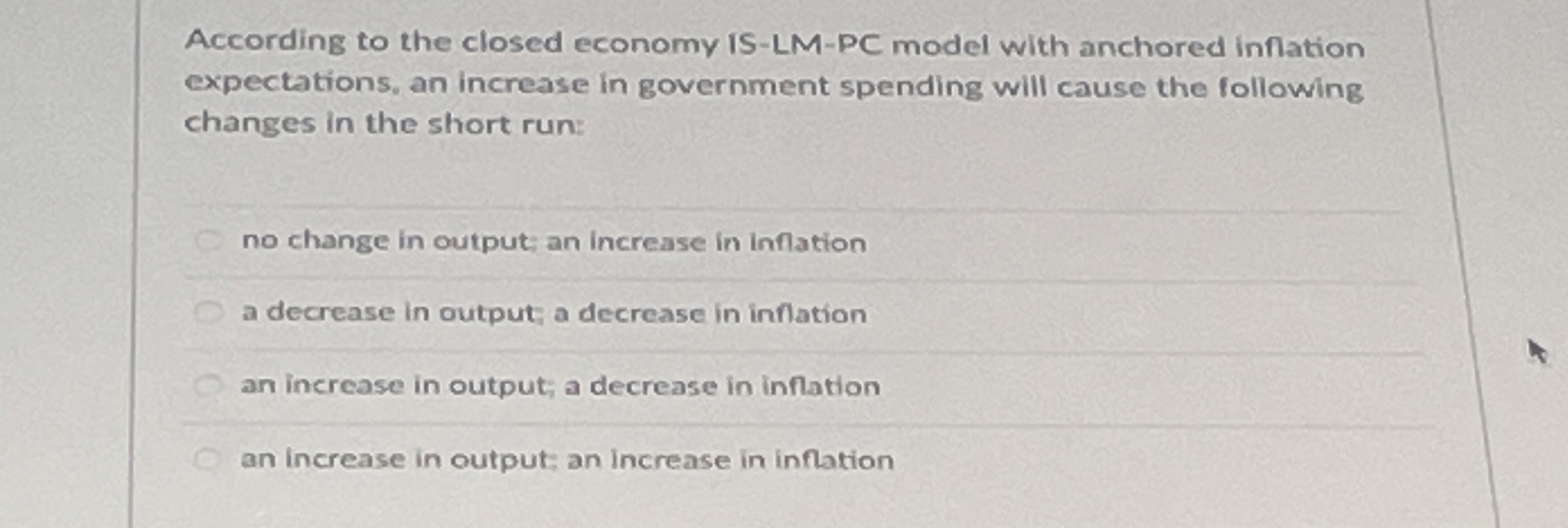 Solved According to the closed economy IS-LM-PC model with | Chegg.com