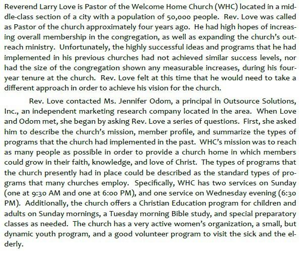 Solved Reverend Larry Love is Pastor of the Welcome Home | Chegg.com