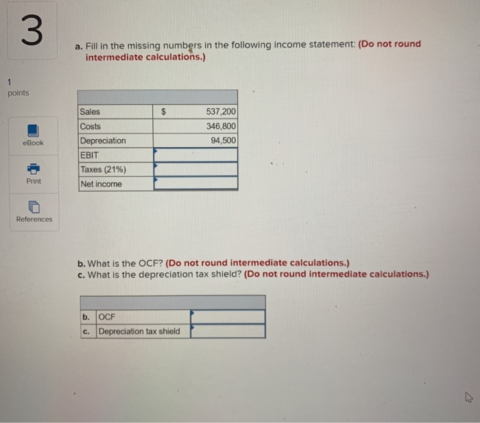 Solved a. Fill in the missing numbers in the following | Chegg.com