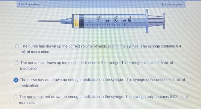 Solved The nurse is to administer 0.4 mL of Medication X | Chegg.com