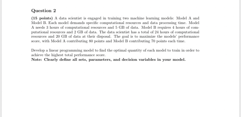 Solved Question 2(15 ﻿points) ﻿A data scientist is engaged | Chegg.com