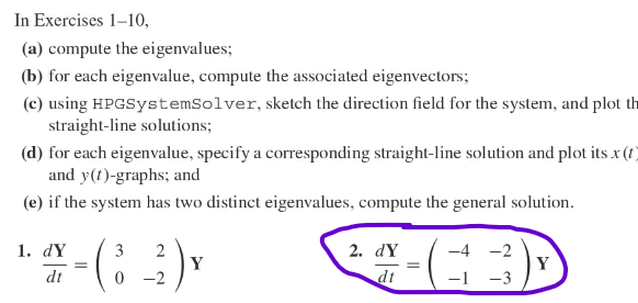 Solved In Exercises 1-10,(a) ﻿compute the eigenvalues;(b) | Chegg.com