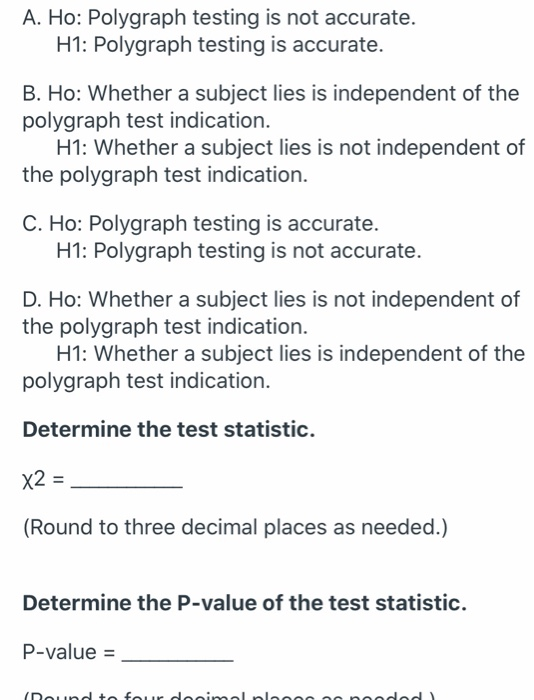 Solved The table below includes results from polygraph (lie | Chegg.com