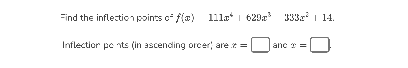 Solved Find the inflection points of | Chegg.com